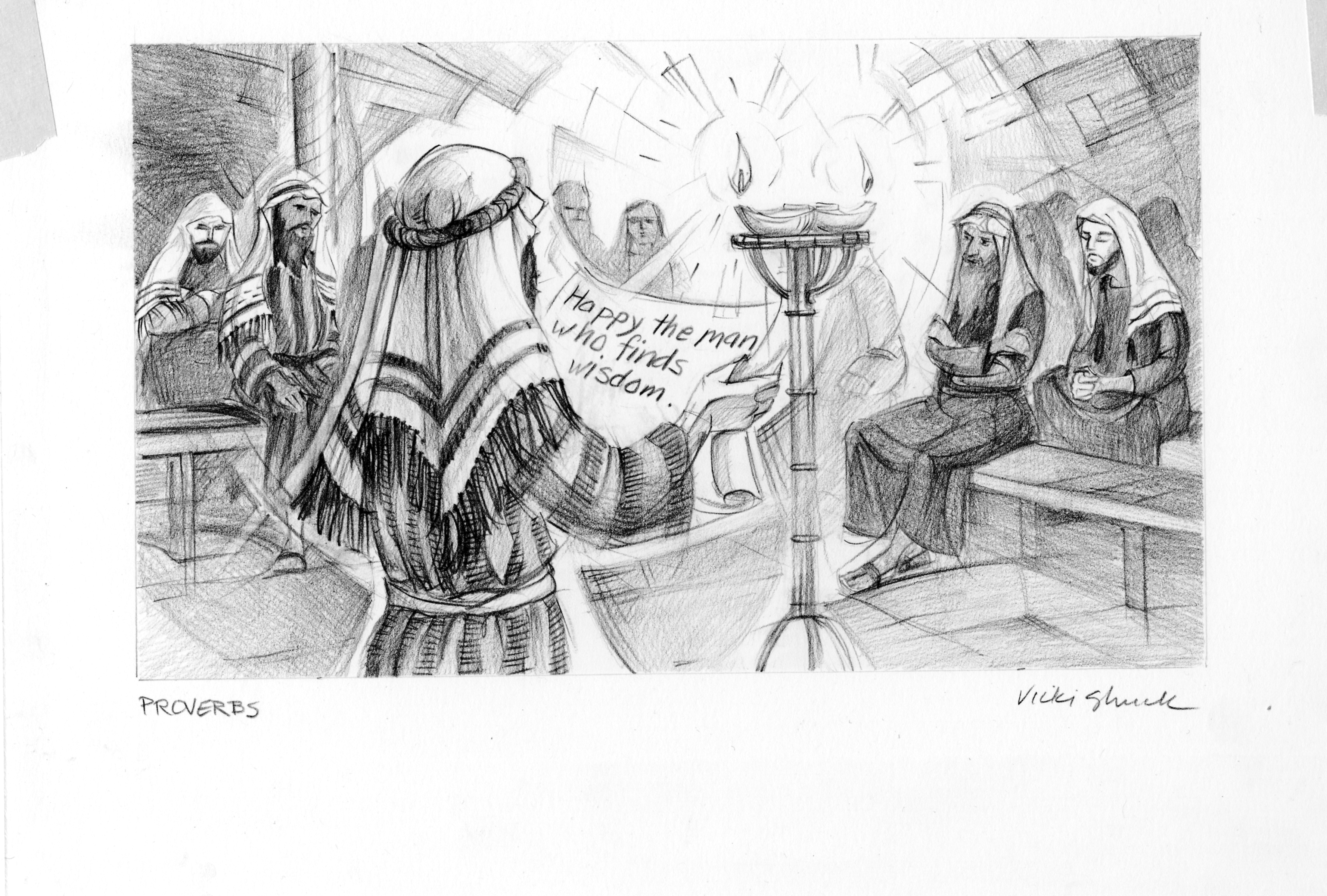 Proverbs 13:13 Illustration - Reading Scroll | Saint Mary's Press