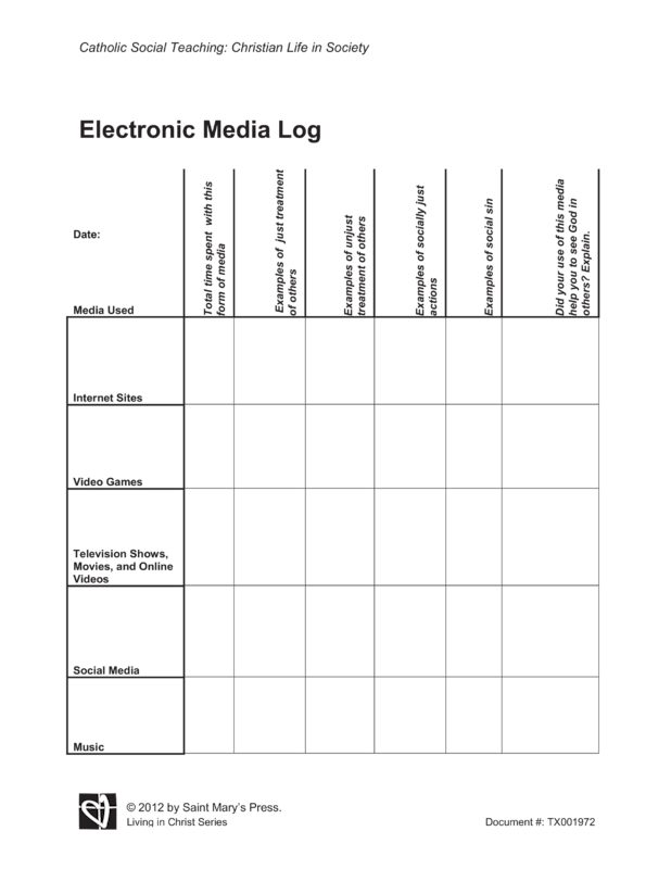 Electronic Media Log | Saint Mary's Press