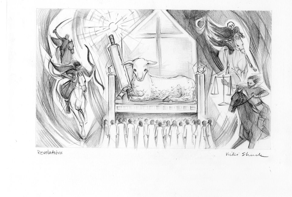 Revelation 5-8 Illustration - Lamb | Saint Mary's Press